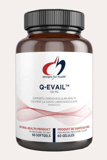 Q-Evail 100 (Ubiquinol, CoQ10), Designs for health - 60 gélules ...