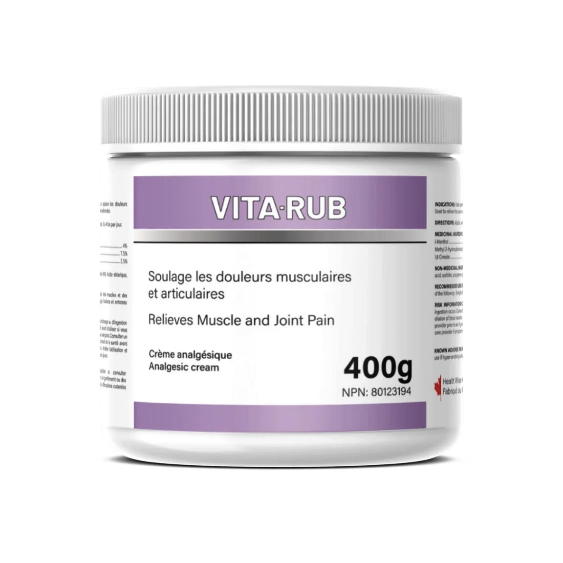 Vitarub - Crème Analgésique - 400g – ikigai-sante
